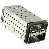 China TE 2007417-7 SFP+ Receptacle with Cage Ganged (2x2) Connector 80 (20 x 4) Position Included Lightpipe for sale