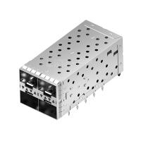 China LINK-PP LP22BC01101 SFP+ 2x2 Cage Connector With Inner/Outer LightPipe for sale