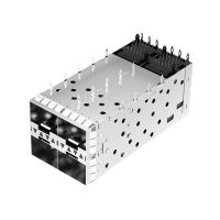 China LINK-PP LP22BC01101 SFP+ 2x2 Cage Connector With Inner/Outer LightPipe for sale