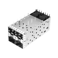 China LP22BC01201 2x2 Ports SFP+Cage Connector With Inner LightPipe for sale