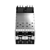China LP22BC01201 2x2 Ports SFP+Cage Connector With Inner LightPipe for sale