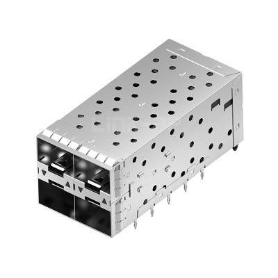 China LP22BC01301 SFP+ 2x2 Cage Connector With Outer LightPipe for sale
