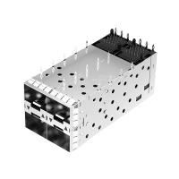 China LP22BC01301 SFP+ 2x2 Cage Connector With Outer LightPipe for sale