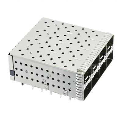 China TE 1-2007394-7 SFP+ Cage Assembly With Integrated Connector 2x4 Port Included Lightpipe for sale