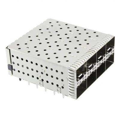 China TE 2007394-5 SFP+ Receptacle With Cage Ganged (2x4) Connector Included Lightpipe for sale