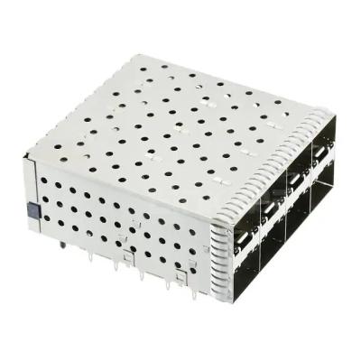 China 1-2007394-8 SFP+ Receptacle With Cage Ganged (2x4) Connector Press-Fit Through Hole 16 Gb/s for sale
