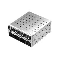 China Link-pp LP24BC01101 2x4 Port SFP+ Cage Connector Press-Fit With Inner/Outer Light Pipe for sale
