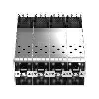 China Link-pp LP24BC01101 2x4 Port SFP+ Cage Connector Press-Fit With Inner/Outer Light Pipe for sale