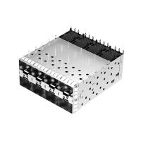 China LP24BC01201 SFP+ 2x4 Cage Connector Press-Fit With Inner Light Pipe for sale