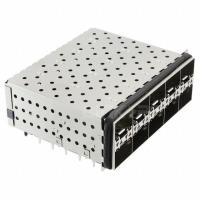 China TE 2169678-5 SFP+ Cage 2x5 Port With Integrated Connector Included Lightpipe Elastomeric Gasket for sale