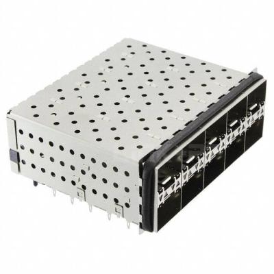 China TE 2169678-5 SFP+ Cage 2x5 Port With Integrated Connector Included Lightpipe Elastomeric Gasket for sale