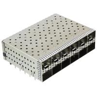 China 1-2007562-5 SFP+ Cage Assembly with Integrated Connector 2x6 Port Included Lightpipe 16 Gb/s for sale