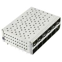 China 1-2007562-7 SFP+ Receptacle With Cage Ganged (2x6) Connector Press-Fit Through Hole Included Lightpipe for sale