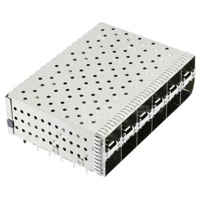 China 1-2007562-7 SFP+ Receptacle With Cage Ganged (2x6) Connector Press-Fit Through Hole Included Lightpipe for sale