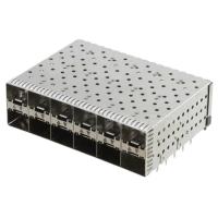 China 2007562-6 SFP+ Cage Assembly With Integrated Connector 2x6 Port Included Lightpipe 16 Gb/s for sale