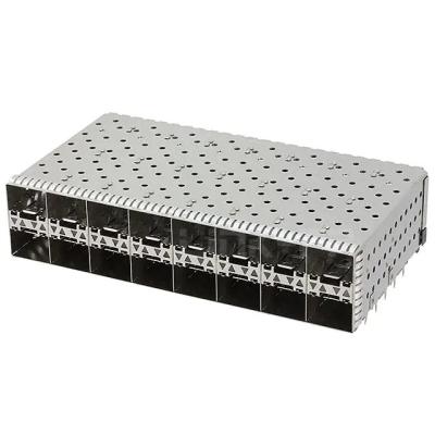 China 1-2149490-5 SFP+ Cage Assembly 2x8 Port With Integrated Connector Included Lightpipe 16 Gb/s for sale
