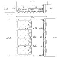 China 2198722-1 TE zSFP+ Cage Ganged (1 x 4 Port) Connector Through Hole for sale