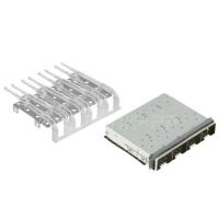 China TE 2227729-1 zSFP+ Cage Assembly Ganged (1 x 4 Port) Connector 28 Gb/s Included Lightpipe for sale
