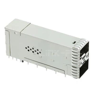 China 1-2198318-9 TE zSFP+ Receptacle with Cage Ganged (2x1) Connector External Springs Included Lightpipe for sale