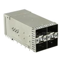 China TE 2198325-6 zSFP+ Cage Assembly 2x2 Port With Integrated Connector Included Lightpipe for sale