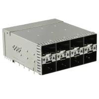 China 1-2180324-9 zSFP+ Receptacle With Cage Ganged (2x4) Connector 32 Gb/s Included Lightpipe for sale