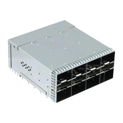 China TE 3-2180324-1 zSFP+ Cage Ganged (2x4) Connector 32 Gb/s EMI Springs for sale