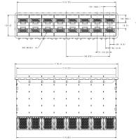 China 1-2198346-9 zSFP+ Cage Assembly 2x8 Port With Integrated Connector 32 Gb/s Included Lightpipe for sale