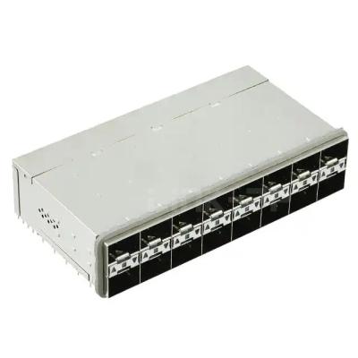 China TE 1-2198346-7 zSFP+ Receptacle With Cage Ganged (2x8) Connector Included Lightpipe for sale