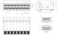 China TE 2340033-5 zSFP+ Cage Assembly 2x8 Port With Integrated Connector 56 Gb/s EMI Springs for sale