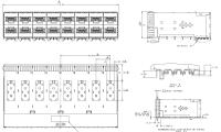 China TE 2198346-2 zSFP+ Receptacle with Cage Ganged (2x8) Connector 320 (16 x 20) Position Included Lightpipe 32 Gb/s for sale