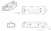 China 2143432-1 QSFP Cage Connector Press-Fit Through Hole Right Angle With Light Pipe for sale