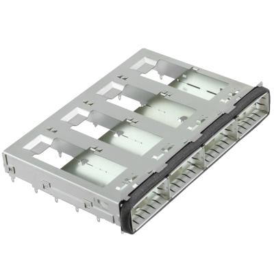 China 2170288-1 TE QSFP Cage 1 x 4 Port  Press-Fit Through Hole for sale