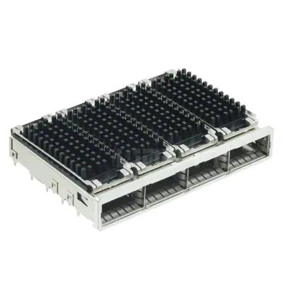 China TE 2170615-3 QSFP Cage Ganged (1 x 4) with Heat Sink Connector Press-Fit Through Hole for sale