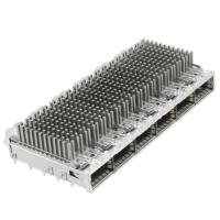China TE 2143307-3 QSFP Cage 1x6 with Heat Sink Connector Press-Fit Through Hole Included Lightpipe for sale