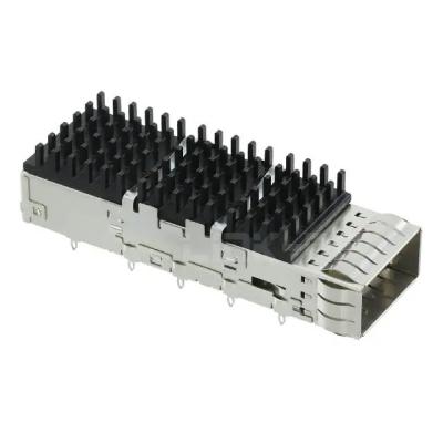 China 2170704-5 Position QSFP28 Cage with Heat Sink 28 Gb/s for sale