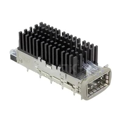 China 2170754-1 TE QSFP28 Cage Assembly With Heat Sink 28 Gb/s Included Lightpipe for sale