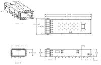 China 2170703-6 TE QSFP28 Cage With Heat Sink Connector Press-Fit Through Hole 28 Gb/s for sale