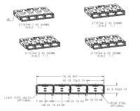 China 2170744-1 TE QSFP28 Cage Ganged (1 x 4) Connector Press-Fit Through Hole for sale