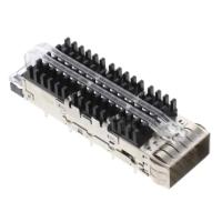 China 2-2170705-5 TE ZQSFP+ Cage Assembly With Heat Sink Included Lightpipe 28 Gb/s for sale