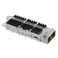 China TE 2170705-1 ZQSFP+ Cage with Heat Sink Connector 1x1 Included Lightpipe 28 Gb/s EMI Springs for sale