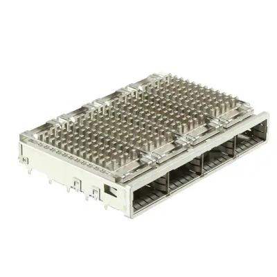China 2227249-2 ZQSFP+ Cage Ganged (1 x 4) With Heat Sink Connector 28 Gb/s for sale