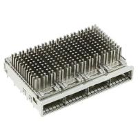 China 2227249-3 ZQSFP+ Cage Assembly 1x4 Port With Heat Sink 28 Gb/s Through Hole for sale
