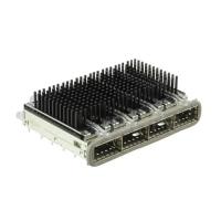 China TE 2170785-6 ZQSFP+ Cage Ganged (1 x 4) with Heat Sink Connector Included Lightpipe Elastomeric Gasket for sale