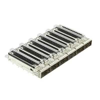 China TE 2170708-1 ZQSFP+ Cage Ganged (1 x 6) with Heat Sink Connector Included Lightpipe Internal/External EMI Springs for sale