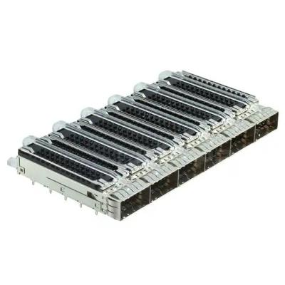 China TE 2-2170708-6 ZQSFP+ Cage 1x6 with Heat Sink Connector Included Lightpipe 28 Gb/s for sale