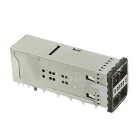 China TE 2227224-1 ZQSFP+ Receptacle with Cage Ganged (2x1) Connector Press-Fit Through Hole Right Angle for sale