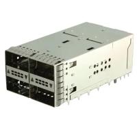 China 2227670-2 ZQSFP+ Cage Assembly  2x2 Port With Integrated Connector25 Gb/s Included Lightpipe for sale
