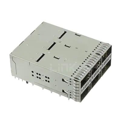 China 2227671-1 ZQSFP+ Cage 2x3 Port With Integrated Connector 28 Gb/s for sale