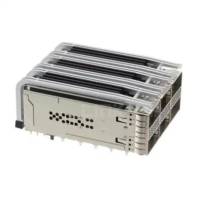 China TE 2299924-5 ZQSFP+ Receptacle with Cage Ganged (2x3) with Heat Sink Connector Included Lightpipe for sale
