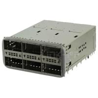 China TE 2227226-3 ZQSFP+ Receptacle with Cage Ganged (2x3) Connector Included Lightpipe for sale